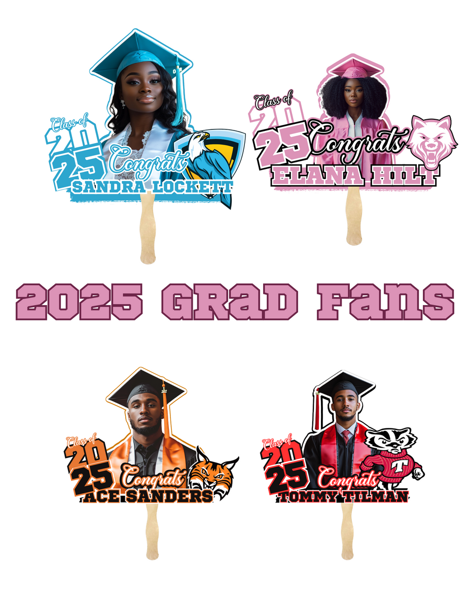 4 Grad Fans templates – Smh Customized LLC